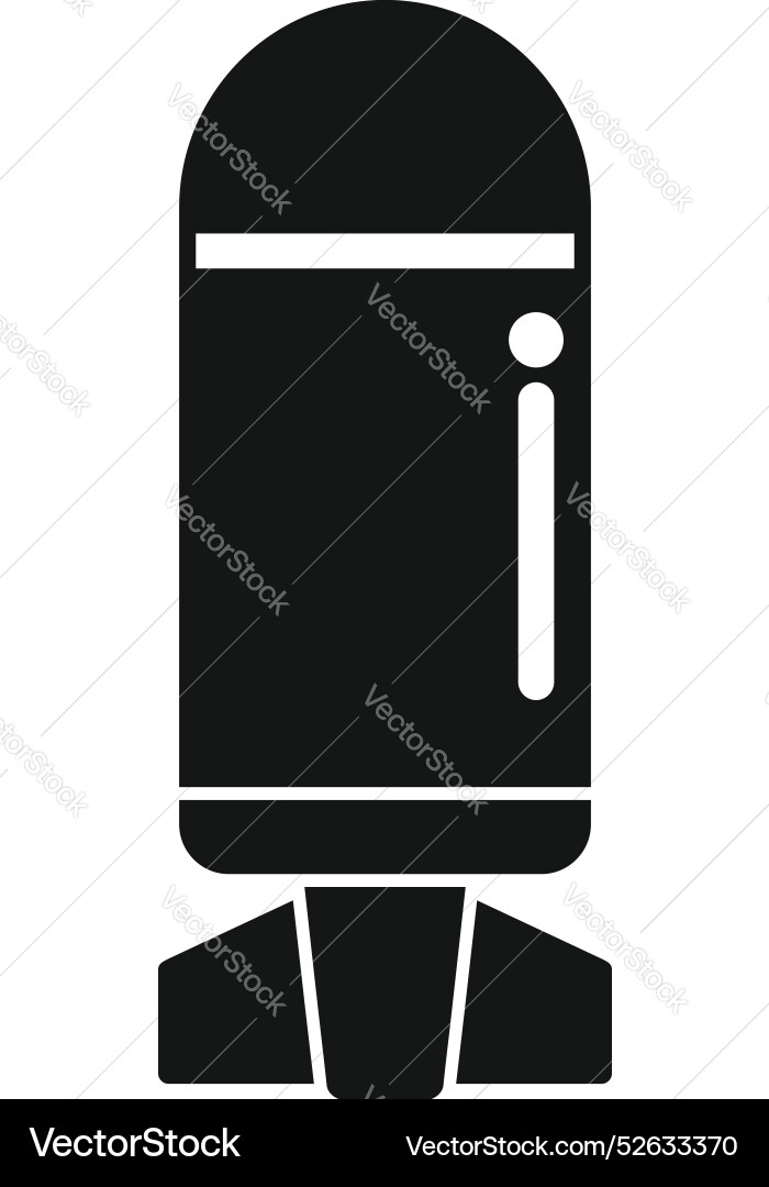 Military bomb dropping from sky icon Royalty Free Vector