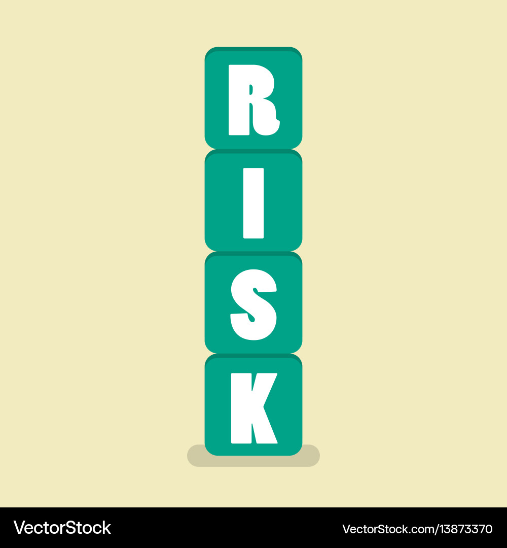 Risk blocks flat style Royalty Free Vector Image