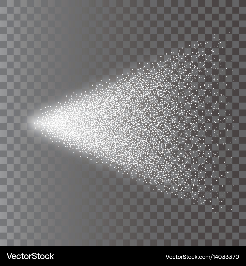 Transparent spray of fine white particles Vector Image