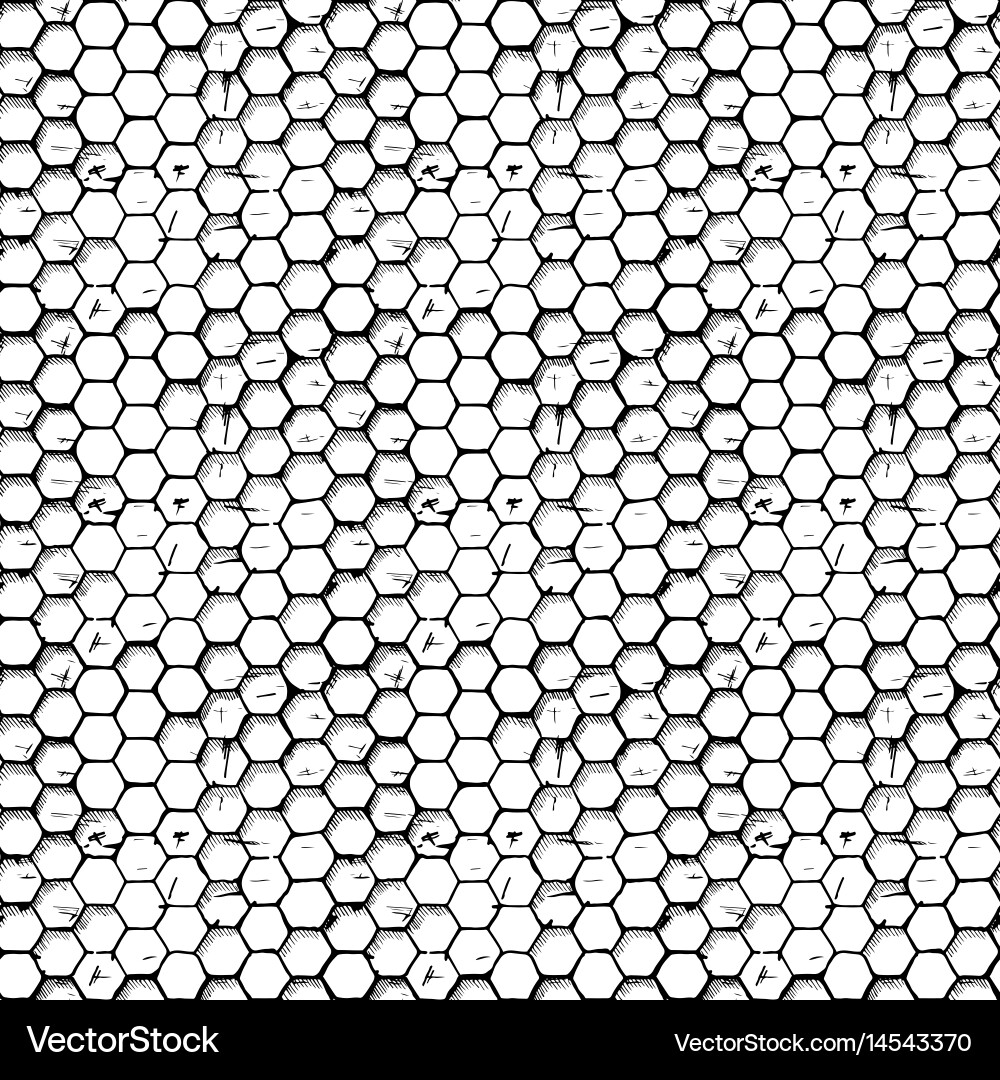 Vintage Hexagon Pattern Royalty Free Vector Image
