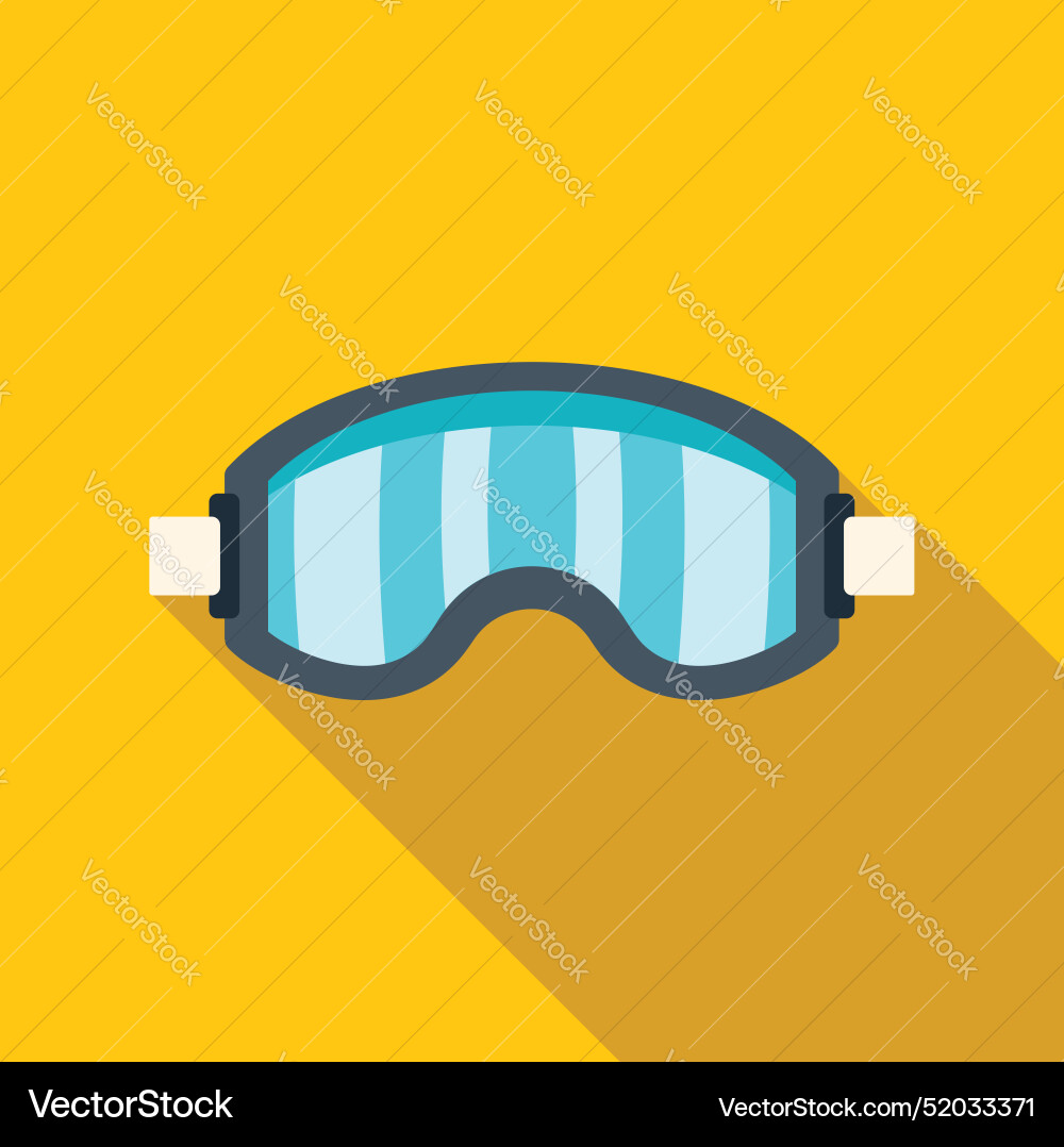 Blue ski goggles lying on a yellow background Vector Image