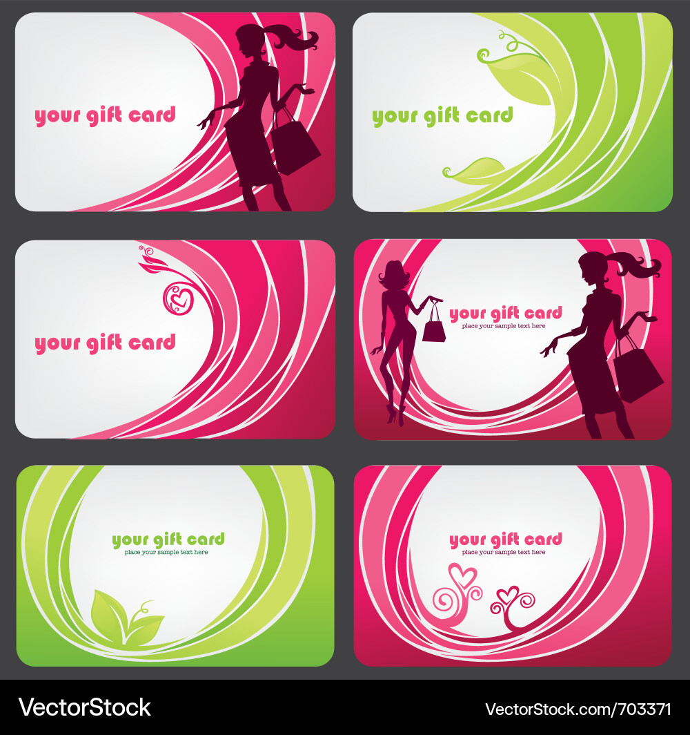 Fashion discount cards Royalty Free Vector Image