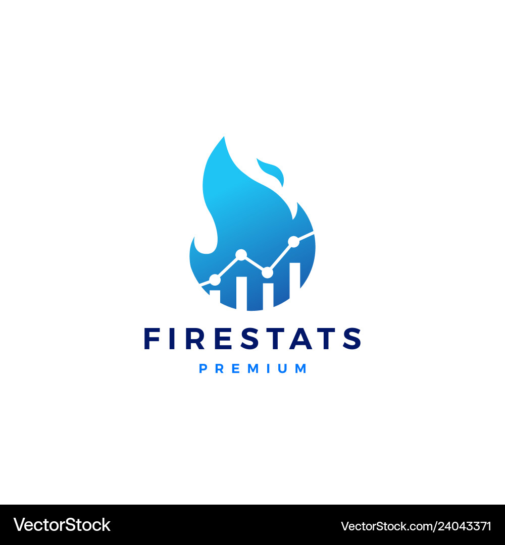 Fire statistic stats logo icon design inspirations