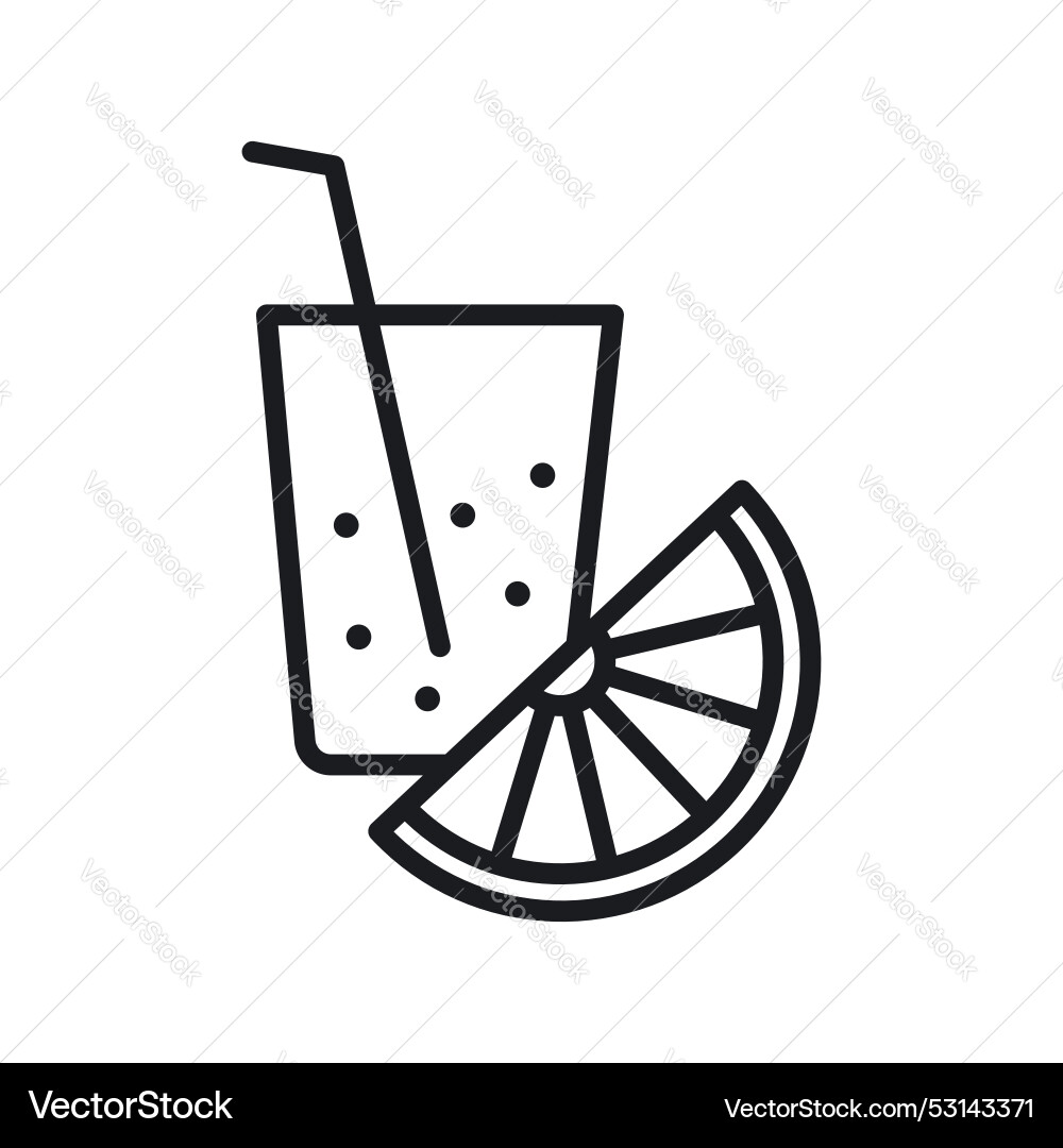 Lemonade icon symbol on white background Vector Image