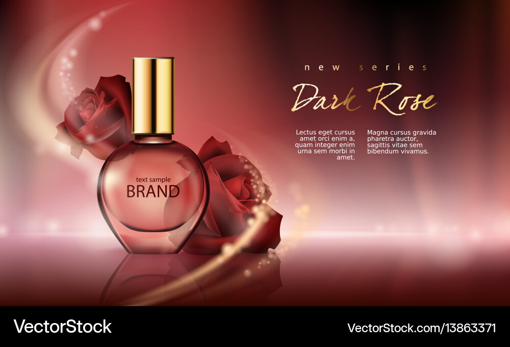 Perfume in a glass bottle Royalty Free Vector Image