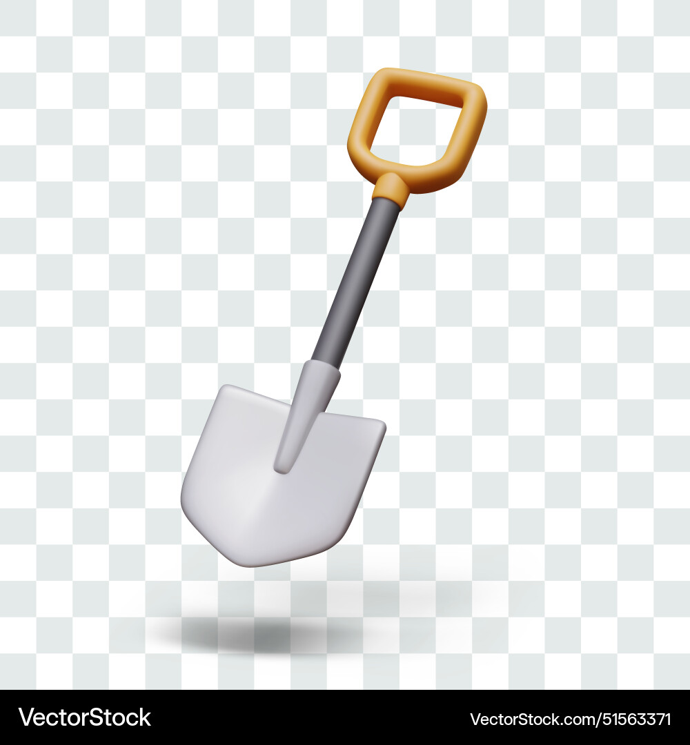 Realistic shovel with round pointed edge classic Vector Image
