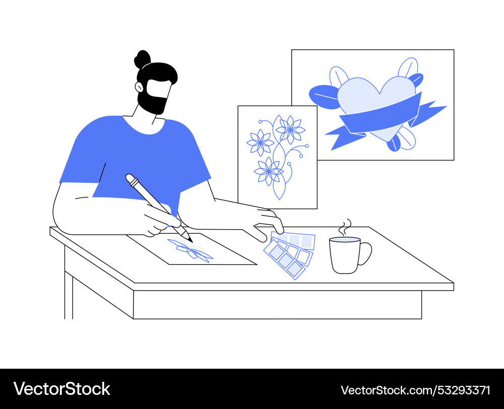 Sketching isolated cartoon Royalty Free Vector Image