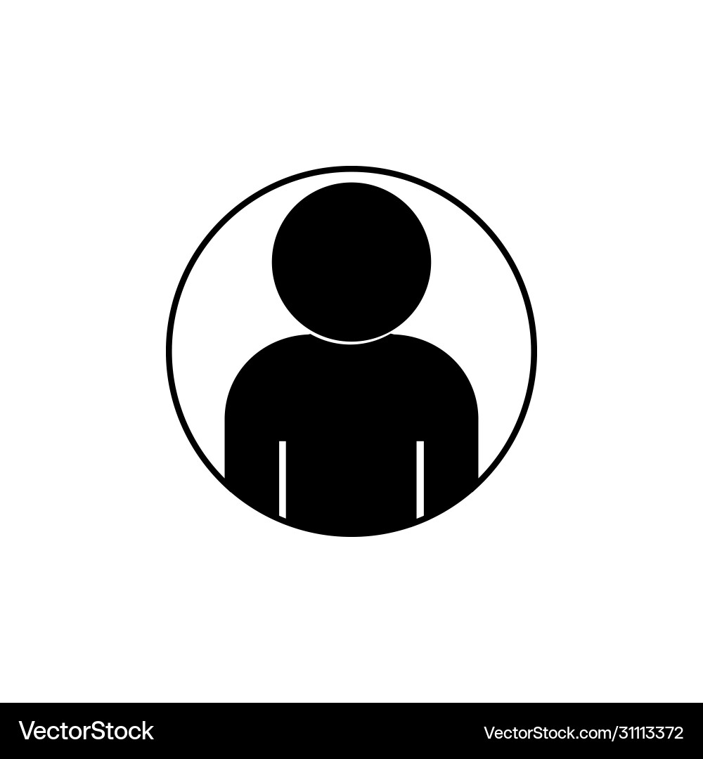 Black and white icon person round up Royalty Free Vector