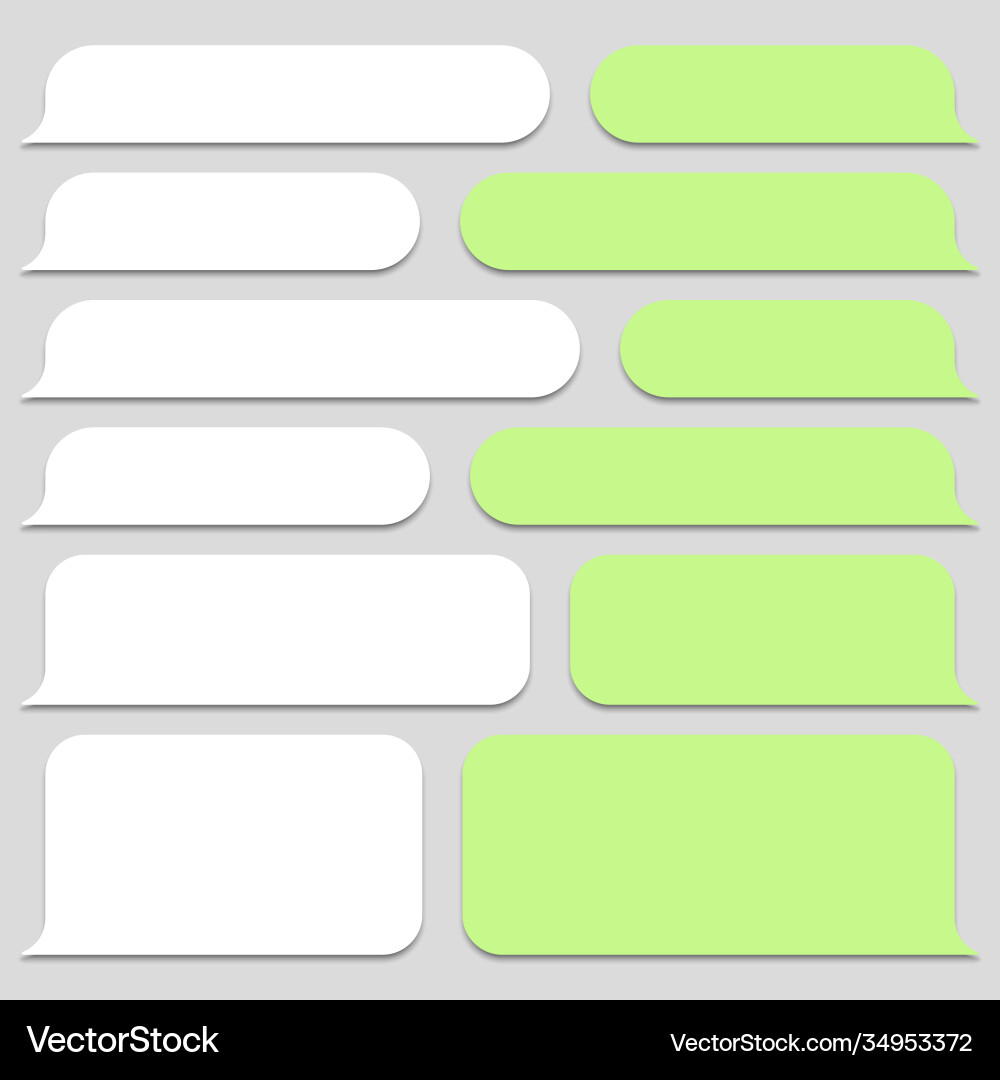 Blank message bubbles chat or messenger Royalty Free Vector