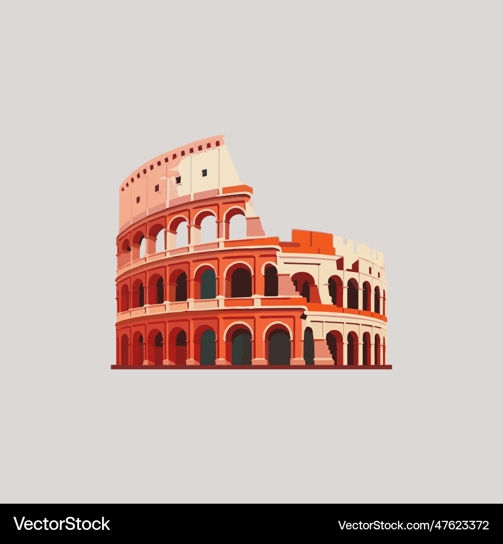 Colosseum in rome Royalty Free Vector Image - VectorStock