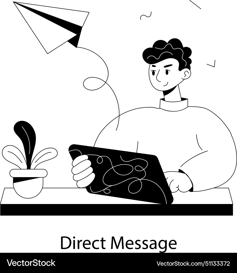 Direct message Royalty Free Vector Image - VectorStock