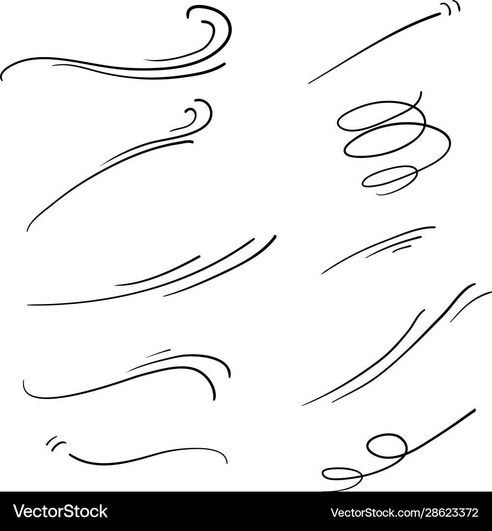 Doodle wind hand drawn style Royalty Free Vector Image