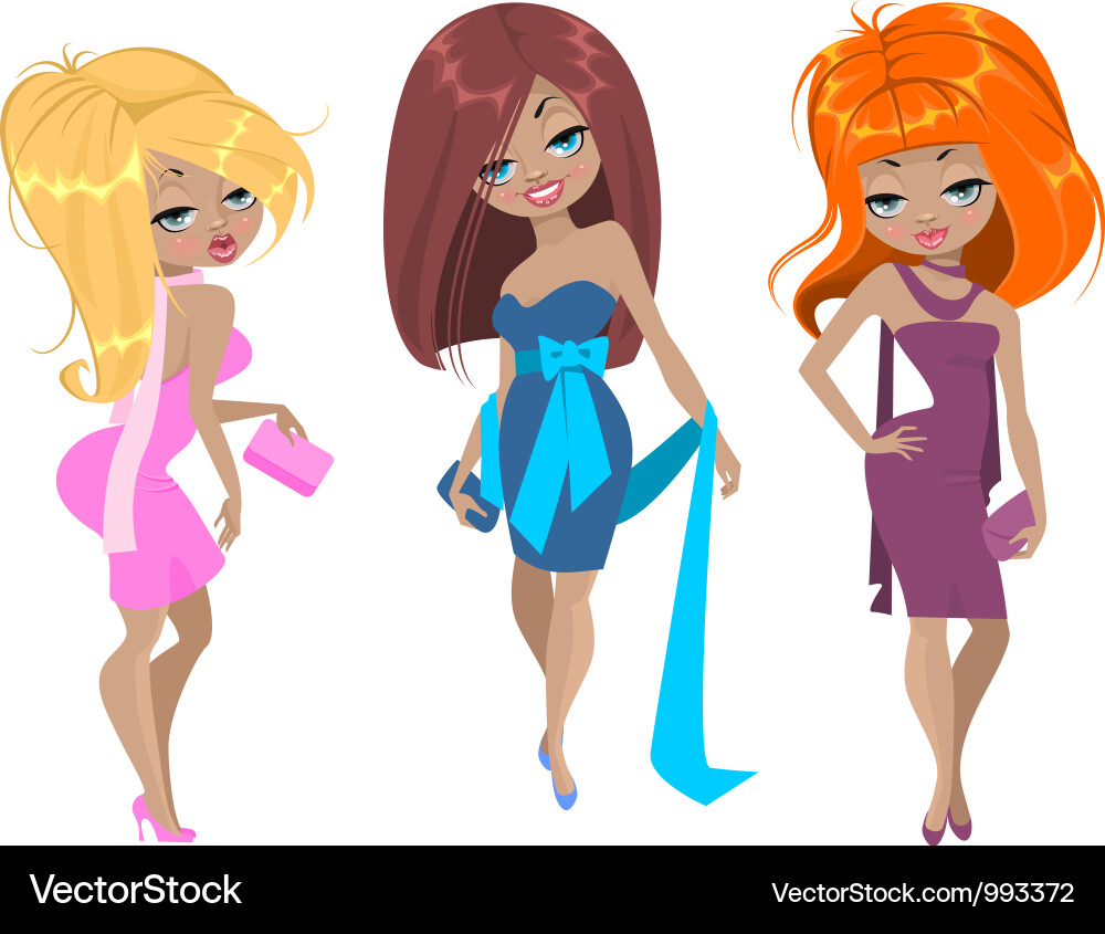 Fashion Girls Royalty Free Vector Image - VectorStock