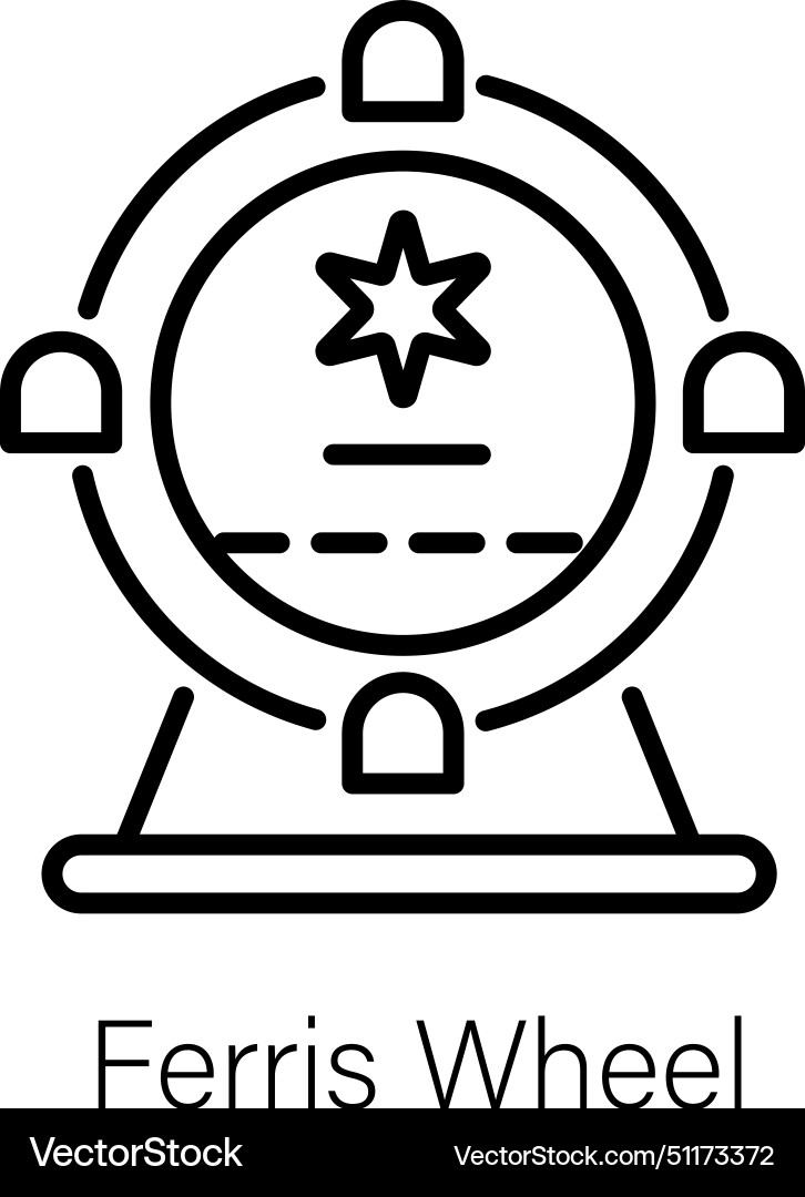 Ferris wheel Royalty Free Vector Image - VectorStock