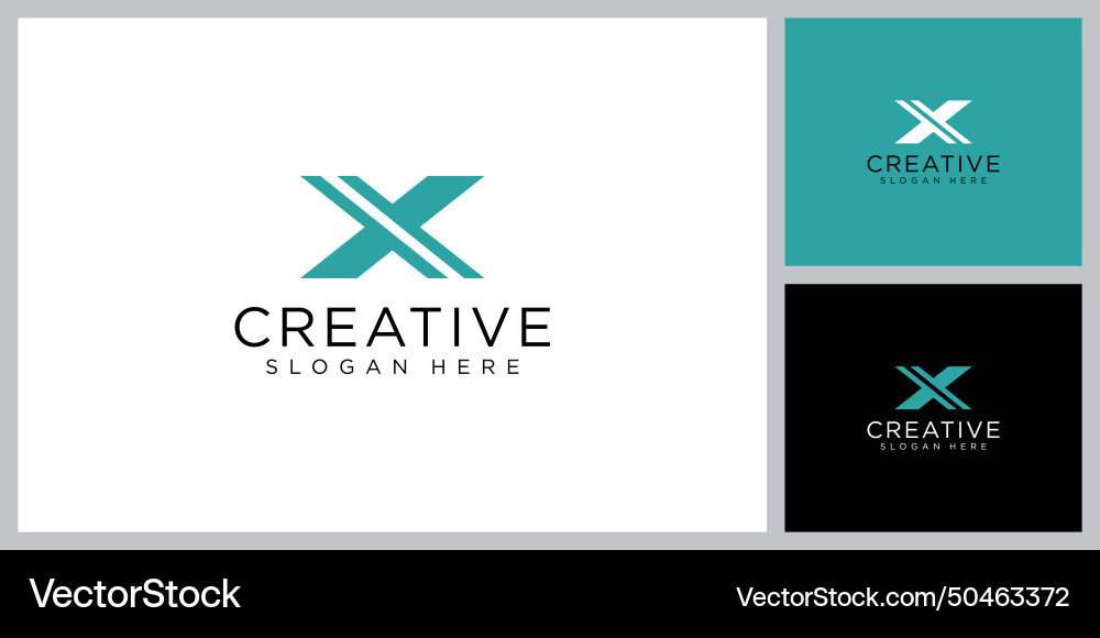 Letter x logo template design Royalty Free Vector Image