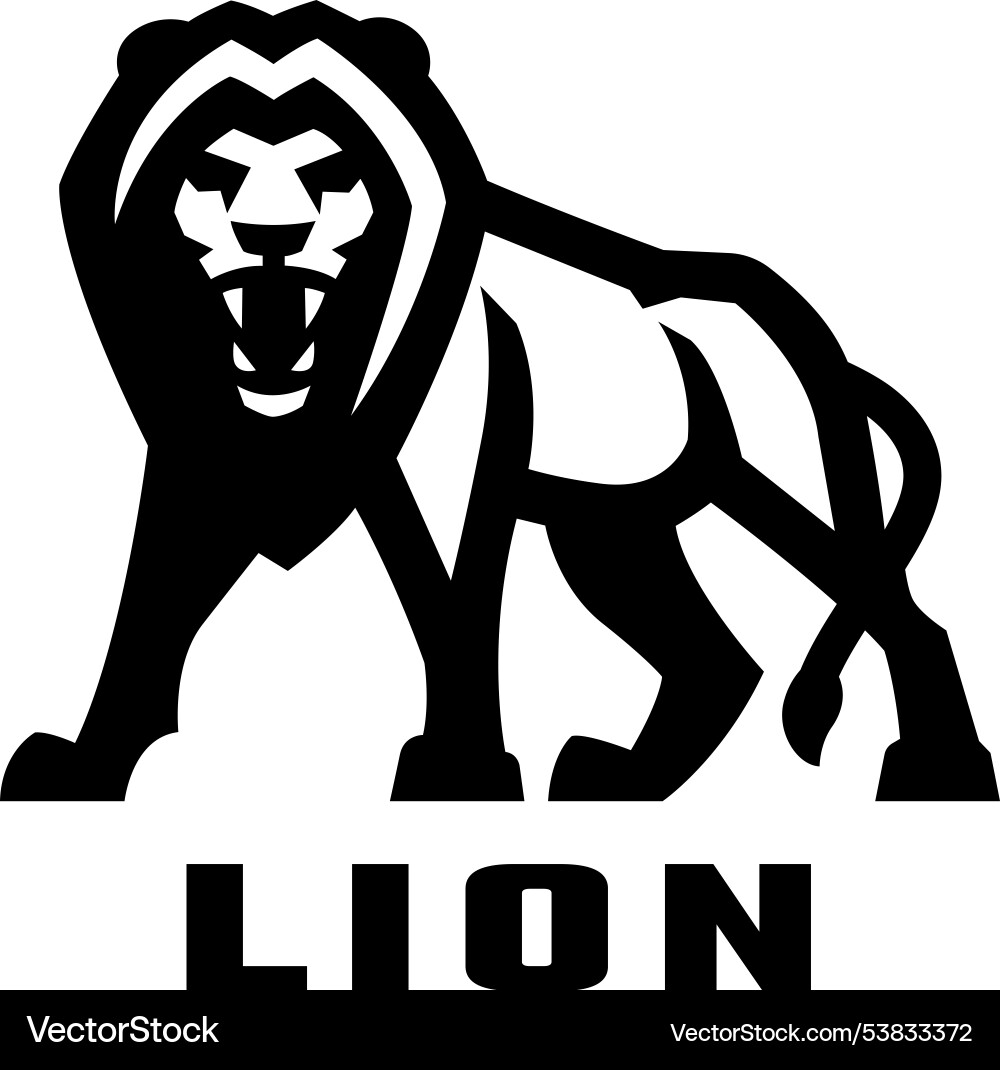 Lion logo symbol Royalty Free Vector Image - VectorStock