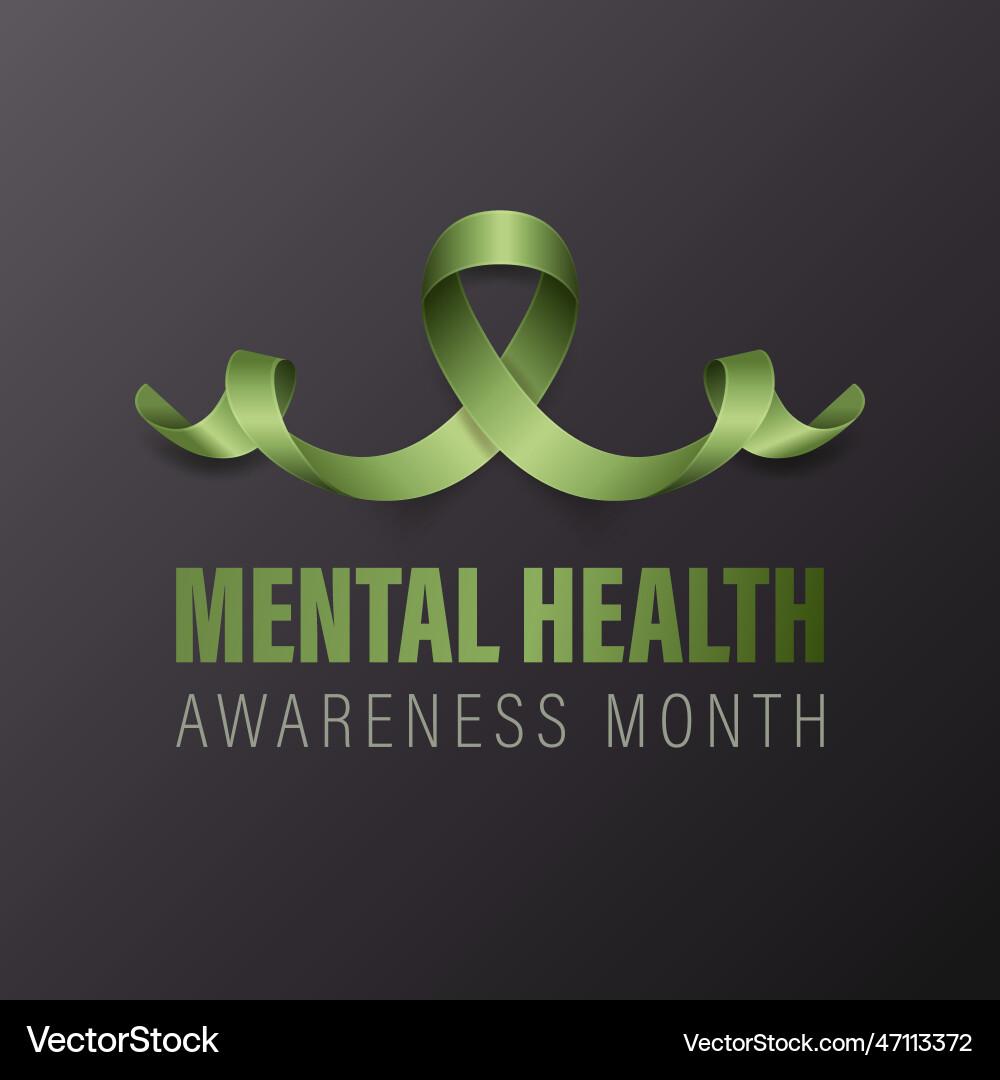 Mental health awareness month banner card Vector Image