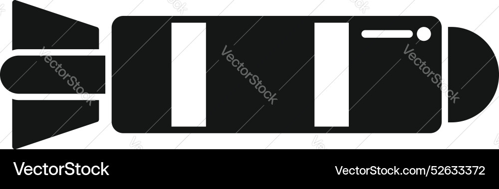 Military torpedo underwater weapon submarine Vector Image