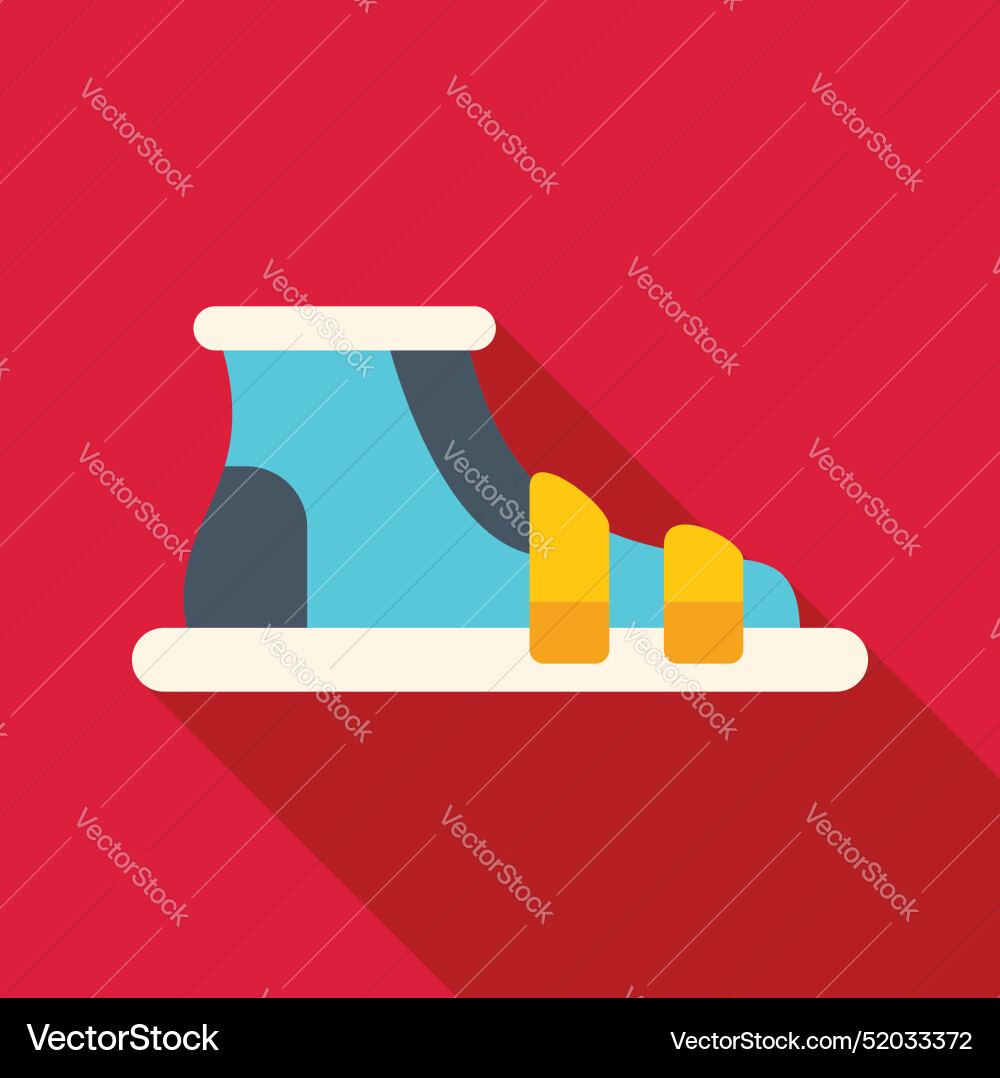 Orthopedic boot protecting injured leg after Vector Image
