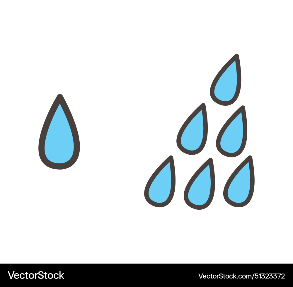 Water drop rain icon eps10 Royalty Free Vector Image
