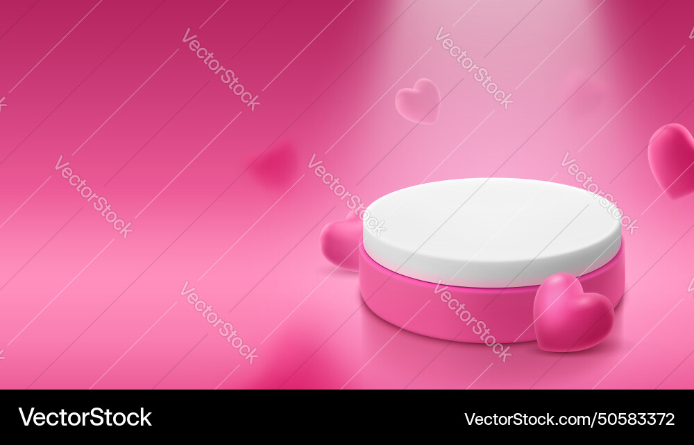 White blank pedestal with a cylindrical shape Vector Image