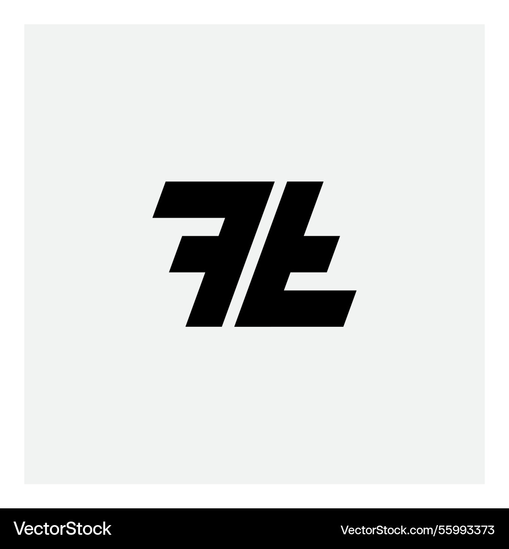 7t - logo design element or icon dynamic logotype Vector Image