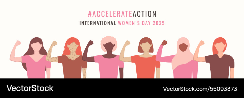 Accelerate action iwd 2025 banner template Vector Image