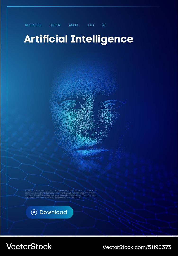 Artificial intelligence smart network digital Vector Image