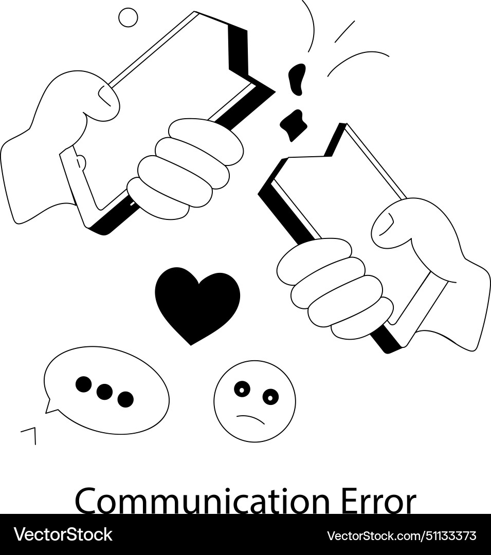 Communication error Royalty Free Vector Image - VectorStock