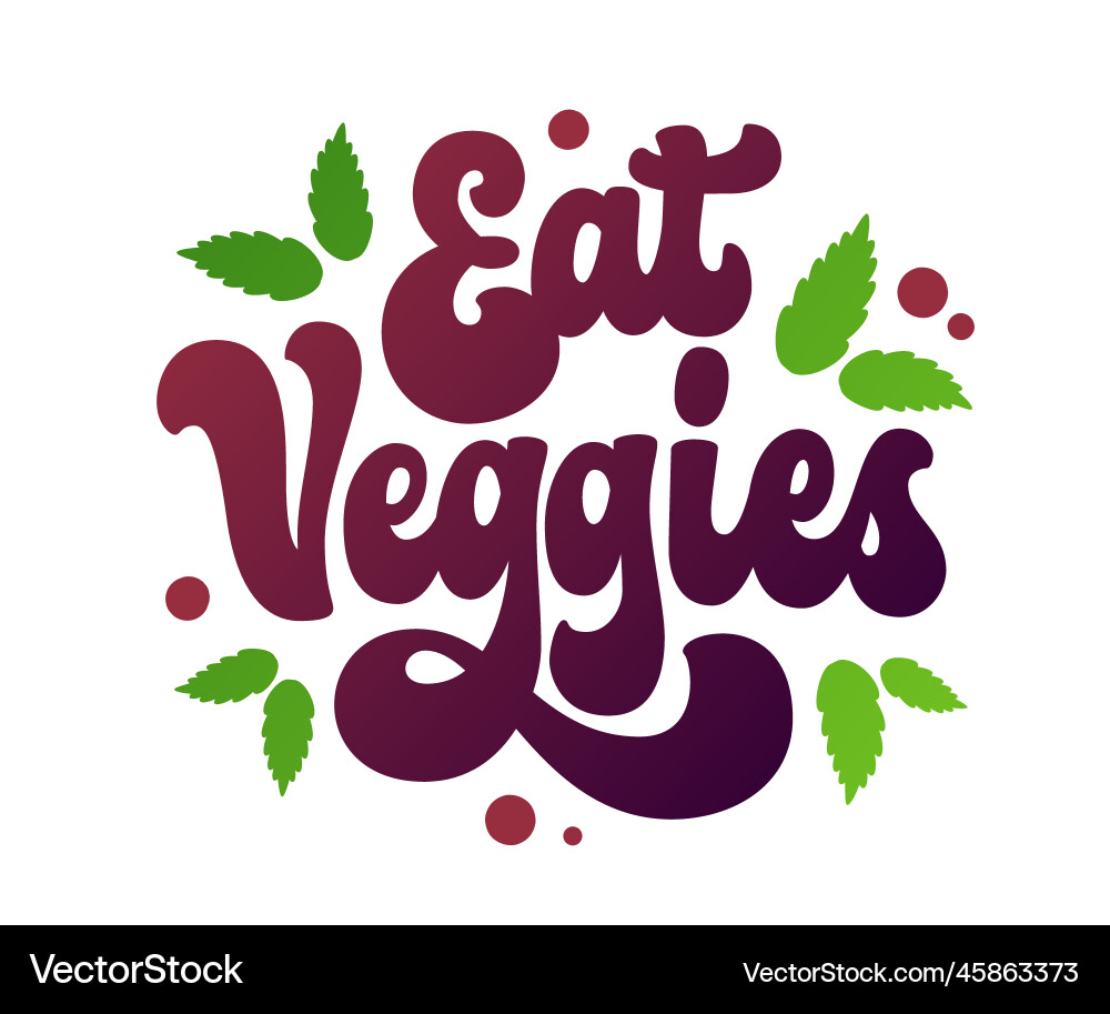 Eat veggies - hand-drawn design element Royalty Free Vector