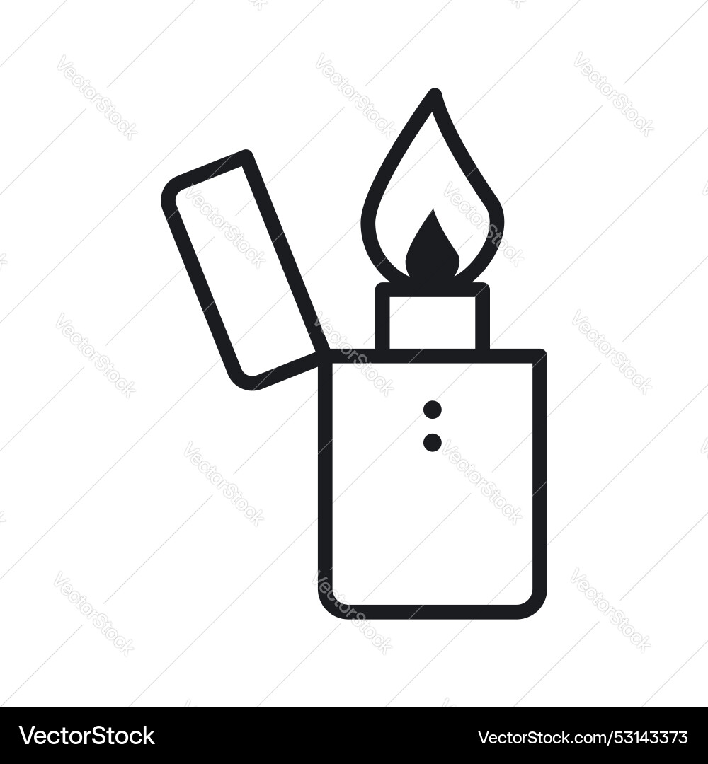 Lighter icon symbol on white background Royalty Free Vector