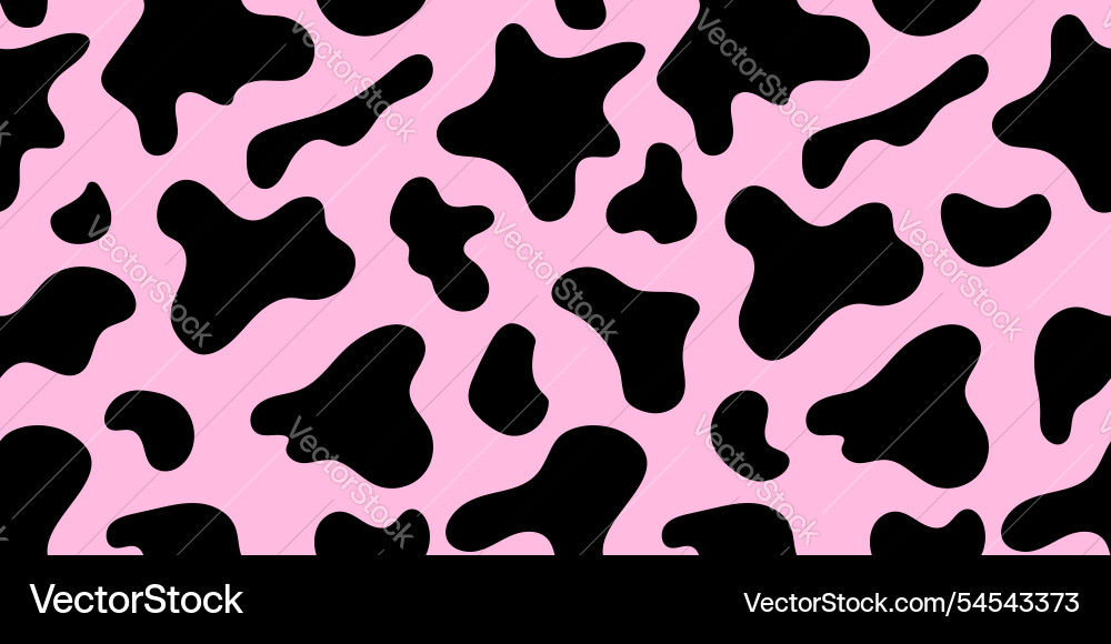 Pink image of a cow pattern Royalty Free Vector Image