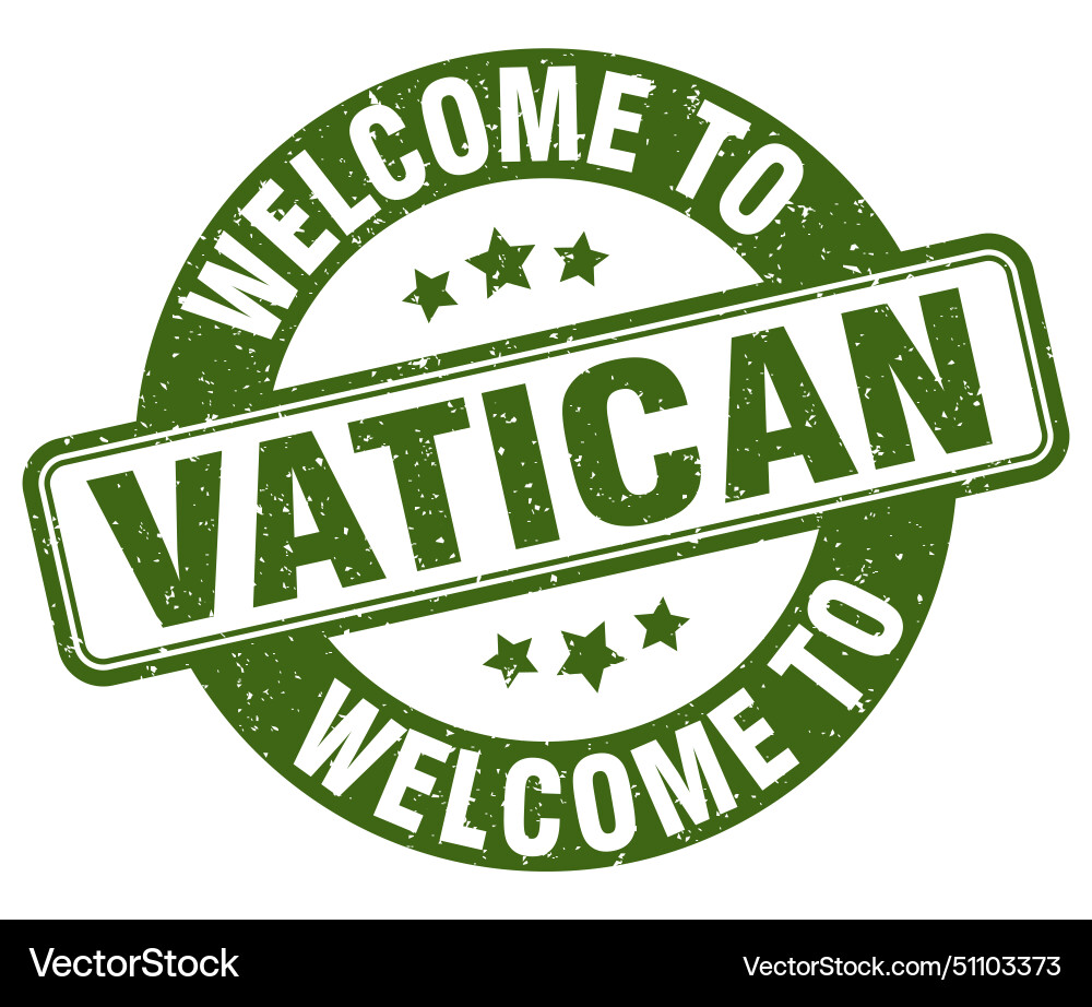 Welcome to vatican stamp round sign Royalty Free Vector