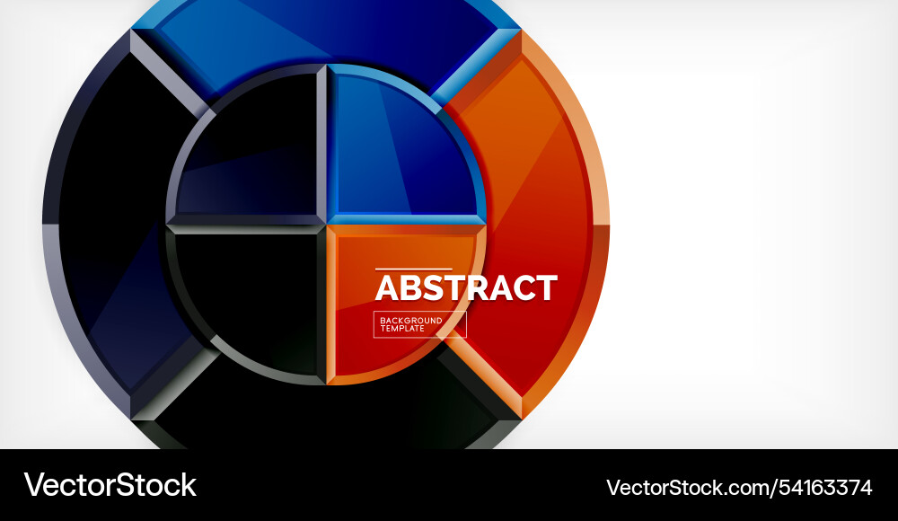 Abstract background - circles and round triangles Vector Image