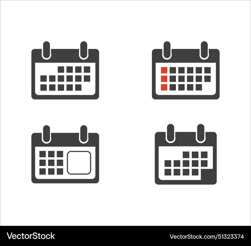 Calendar icon logo eps10 Royalty Free Vector Image