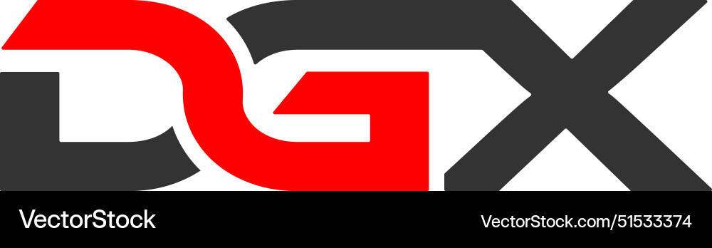 Dgx logo design gxd or dg letters Royalty Free Vector Image