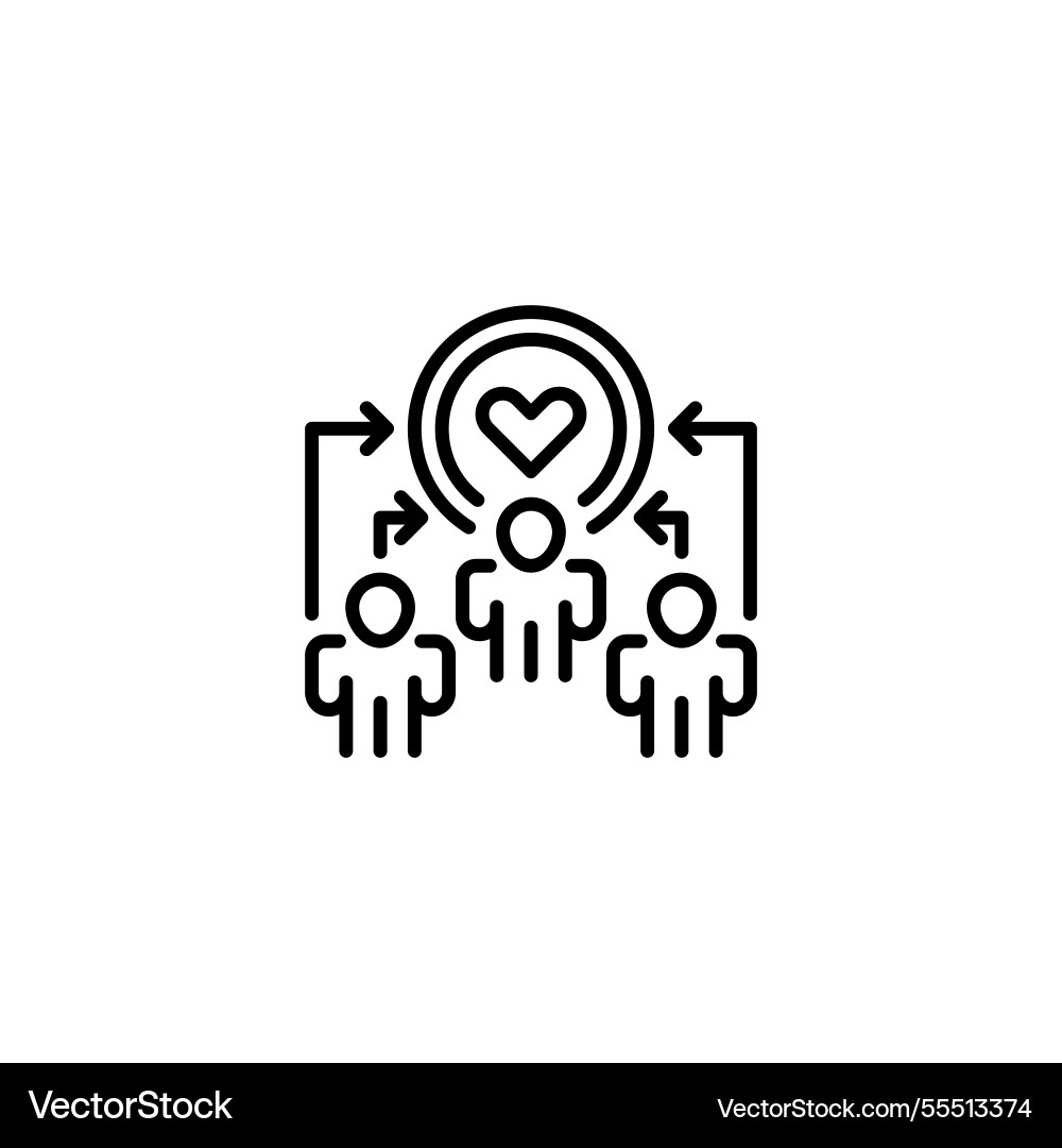 Employee engagement line icon universal creative Vector Image