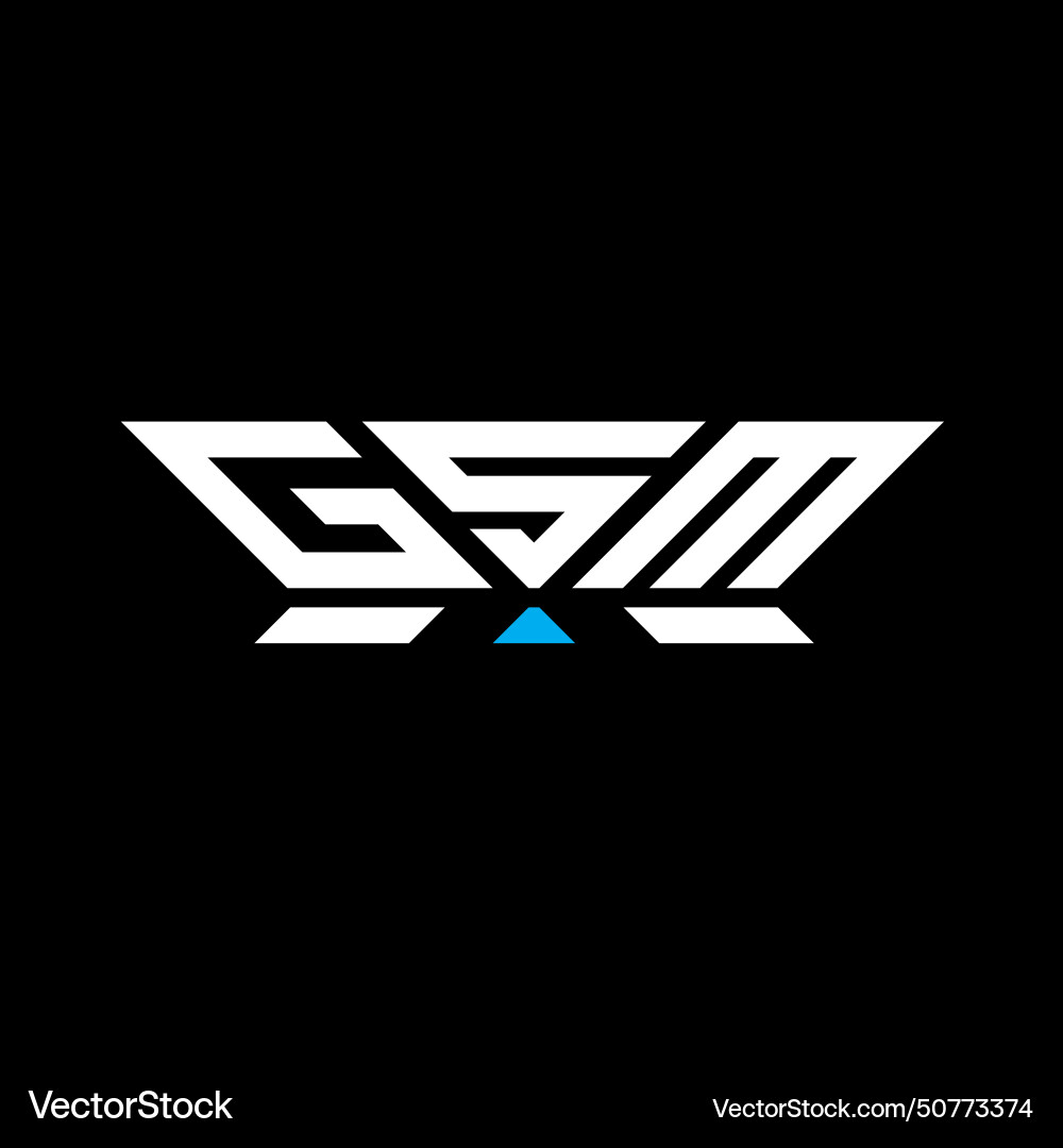 Gsm letter logo design simple and modern Vector Image