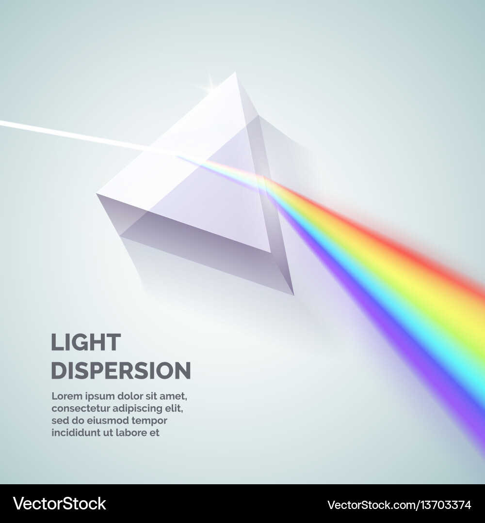 Light dispersion Royalty Free Vector Image - VectorStock