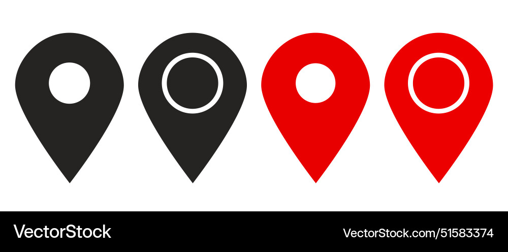 Location pin icon symbol sign isolated Royalty Free Vector