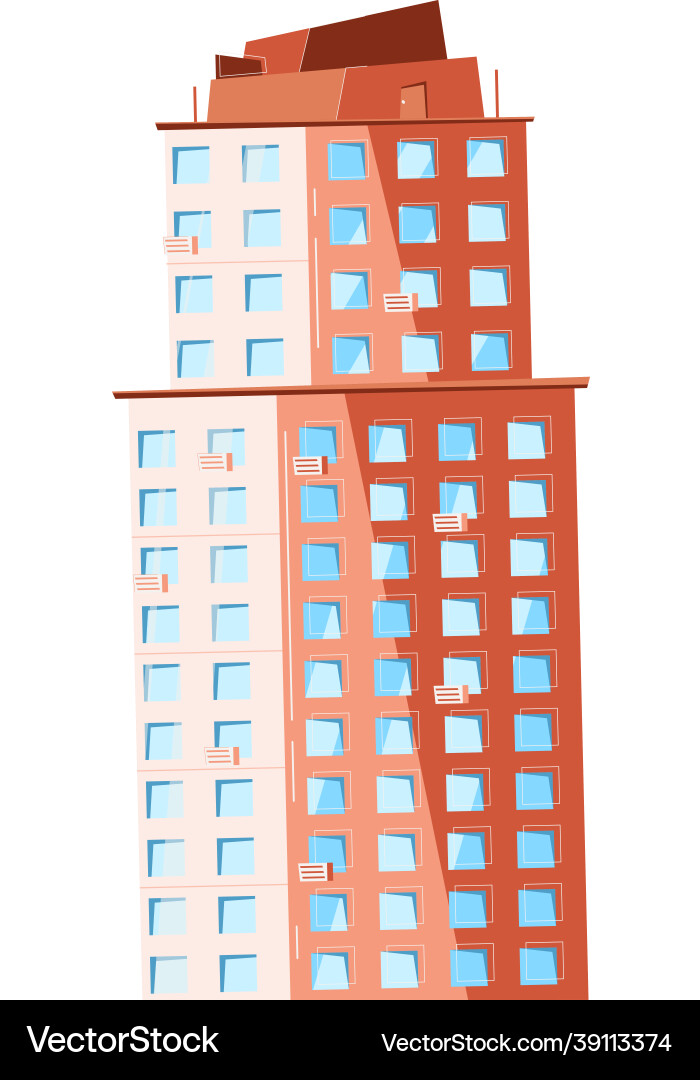 Modern apartment building composition Royalty Free Vector