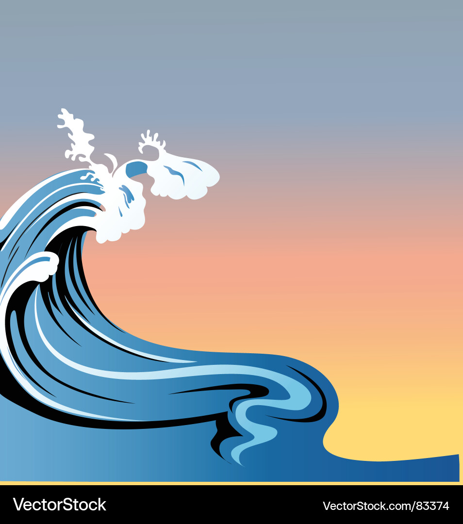 Ocean Waves Splash Royalty Free Vector Image - VectorStock