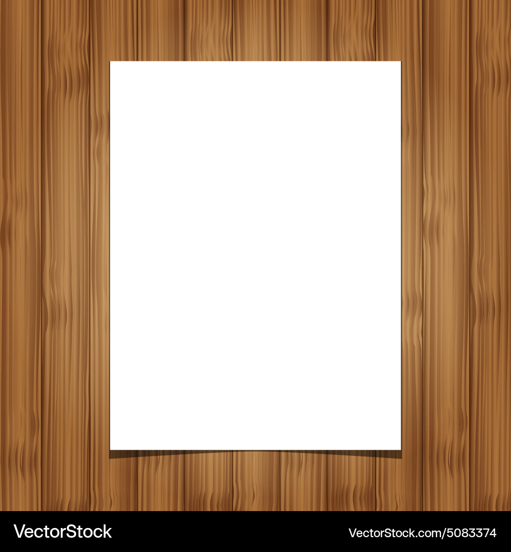 Wooden Paper Sheet Royalty Free Vector Image - VectorStock