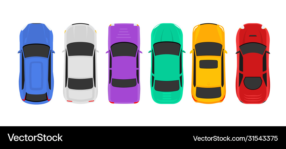 Car top view icon vehicle Royalty Free Vector Image
