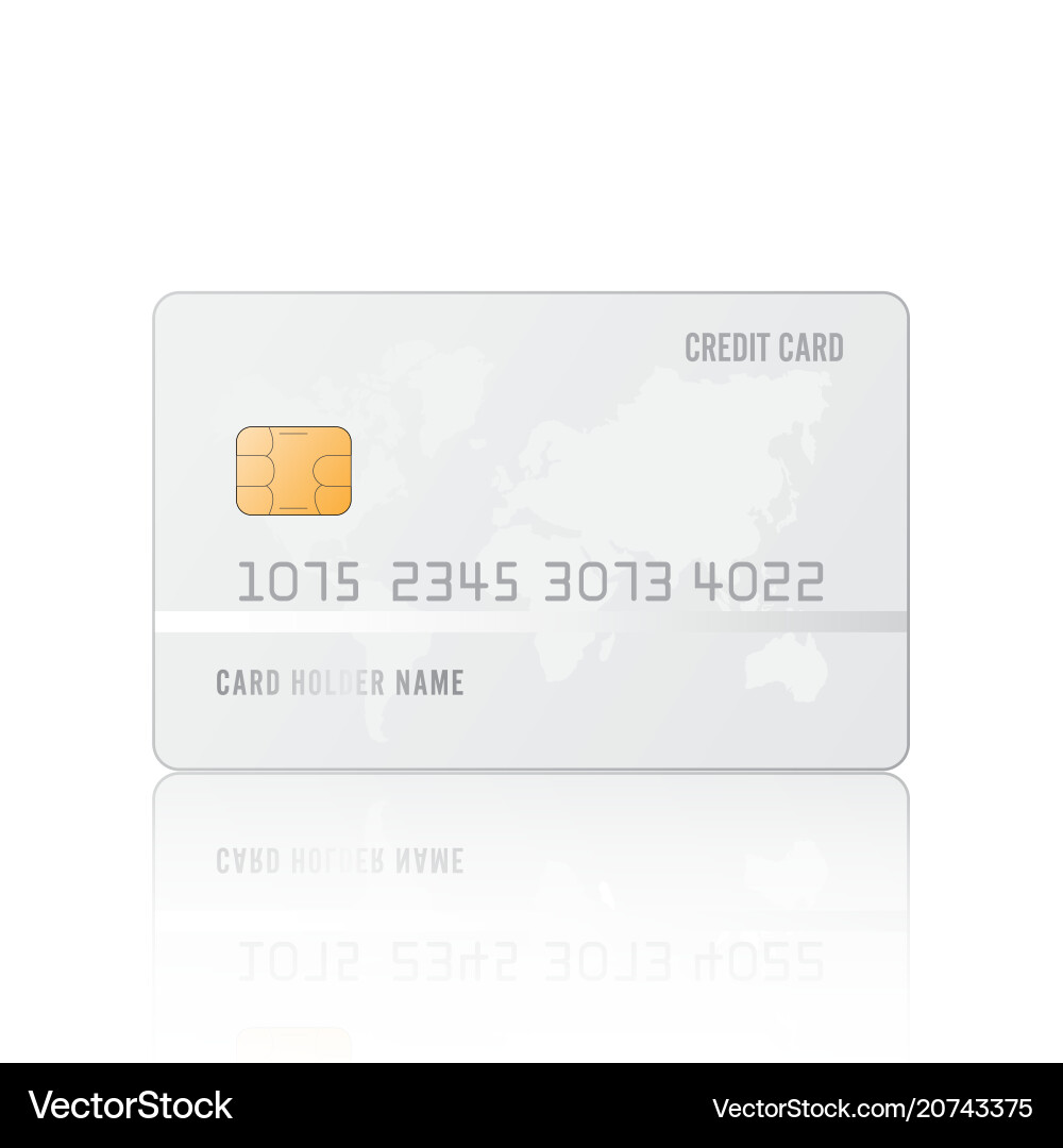 Credit card realistic mockup clear plastic Vector Image