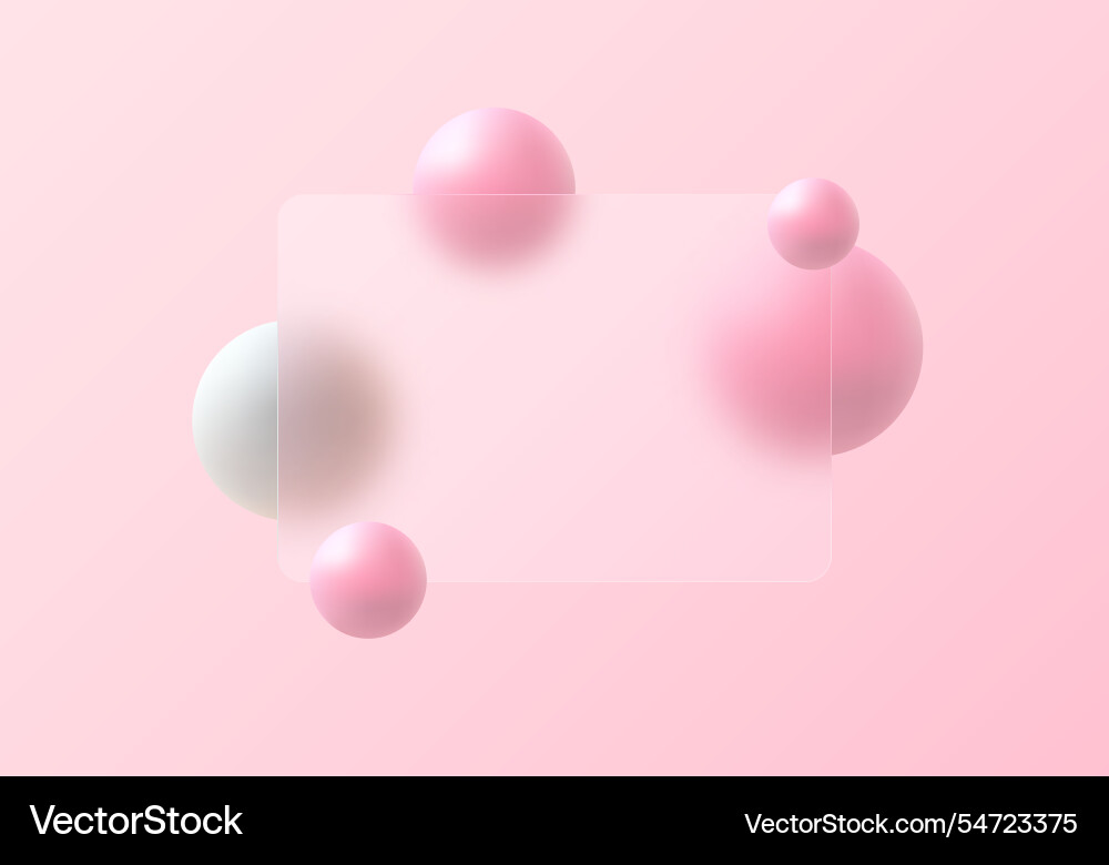 Glass morphism website landing page template Vector Image