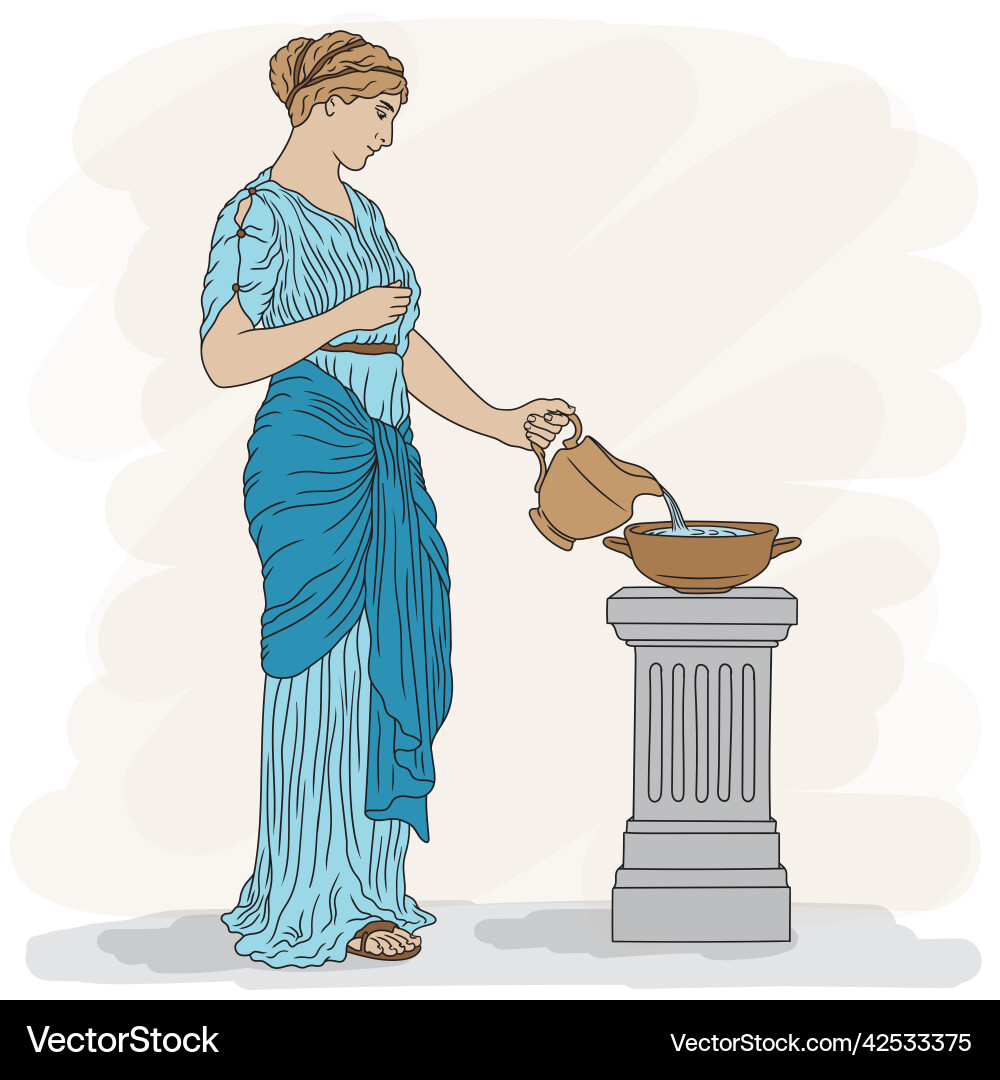 Greek women Royalty Free Vector Image - VectorStock