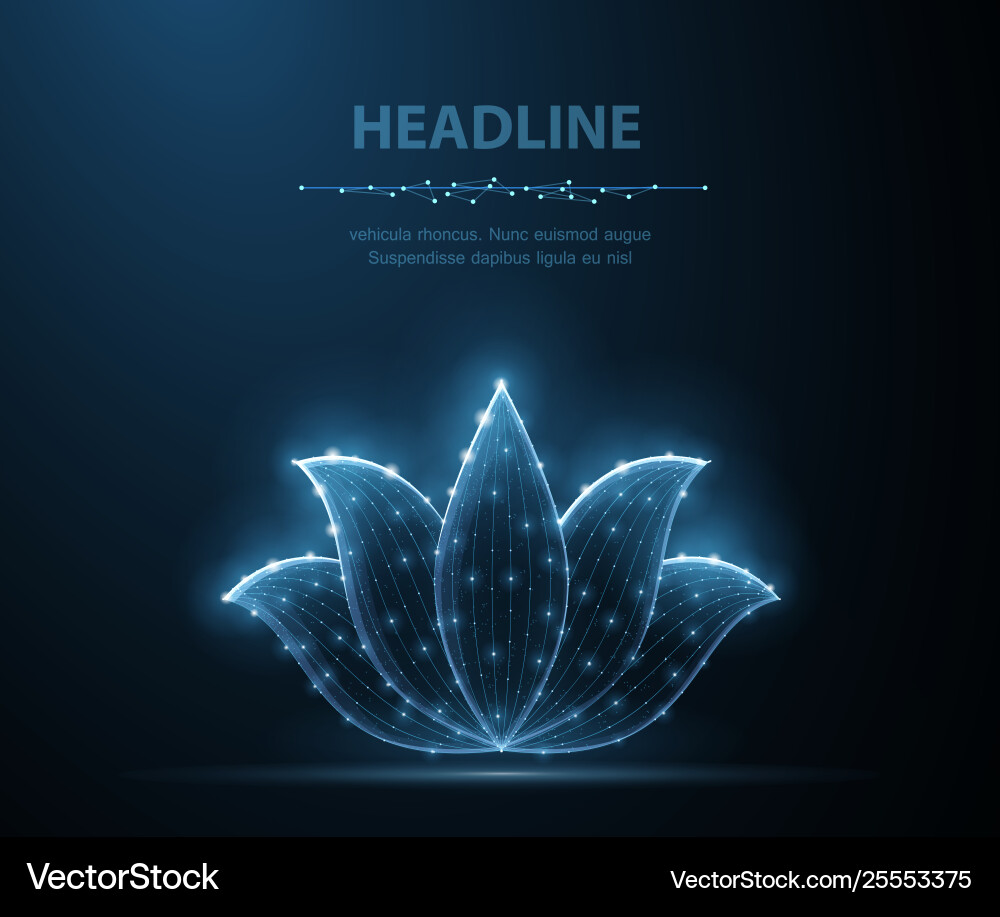 Lotus abstract flower icon isolated Royalty Free Vector
