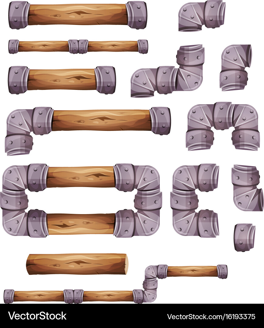 Platform Game UI Elements Royalty Free Vector Image