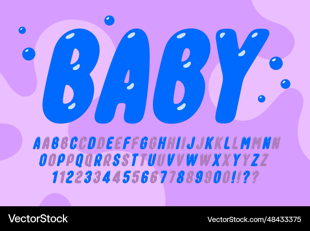 Playful original double letters alphabet design Vector Image
